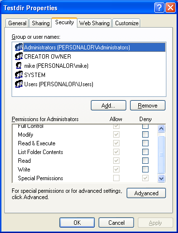 The Windows OS access control security reference and resources with ...