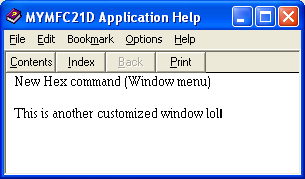 The MFC programming tutorial in designing and creating the Windows context sensitive help