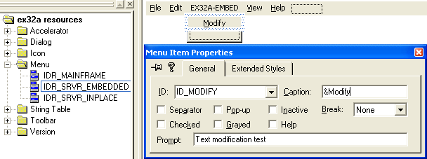 The MFC programming tutorial on Windows embedded component and container with object linking and ...