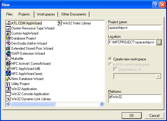 The Spaceshipsvr ActiveX C++ project and program example in using and developing the Active ...