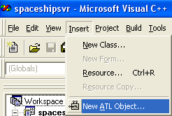 The Spaceshipsvr ActiveX C++ project and program example in using and developing the Active ...
