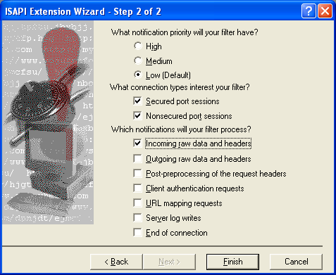 A tutorial on how to design, use and build the ISAPI filter application for Windows IIS web ...